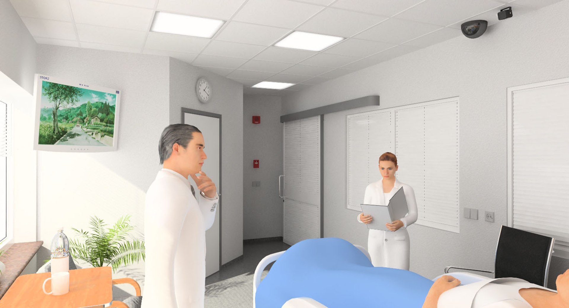 3D Model Hospital Room Scene - TurboSquid 1333938