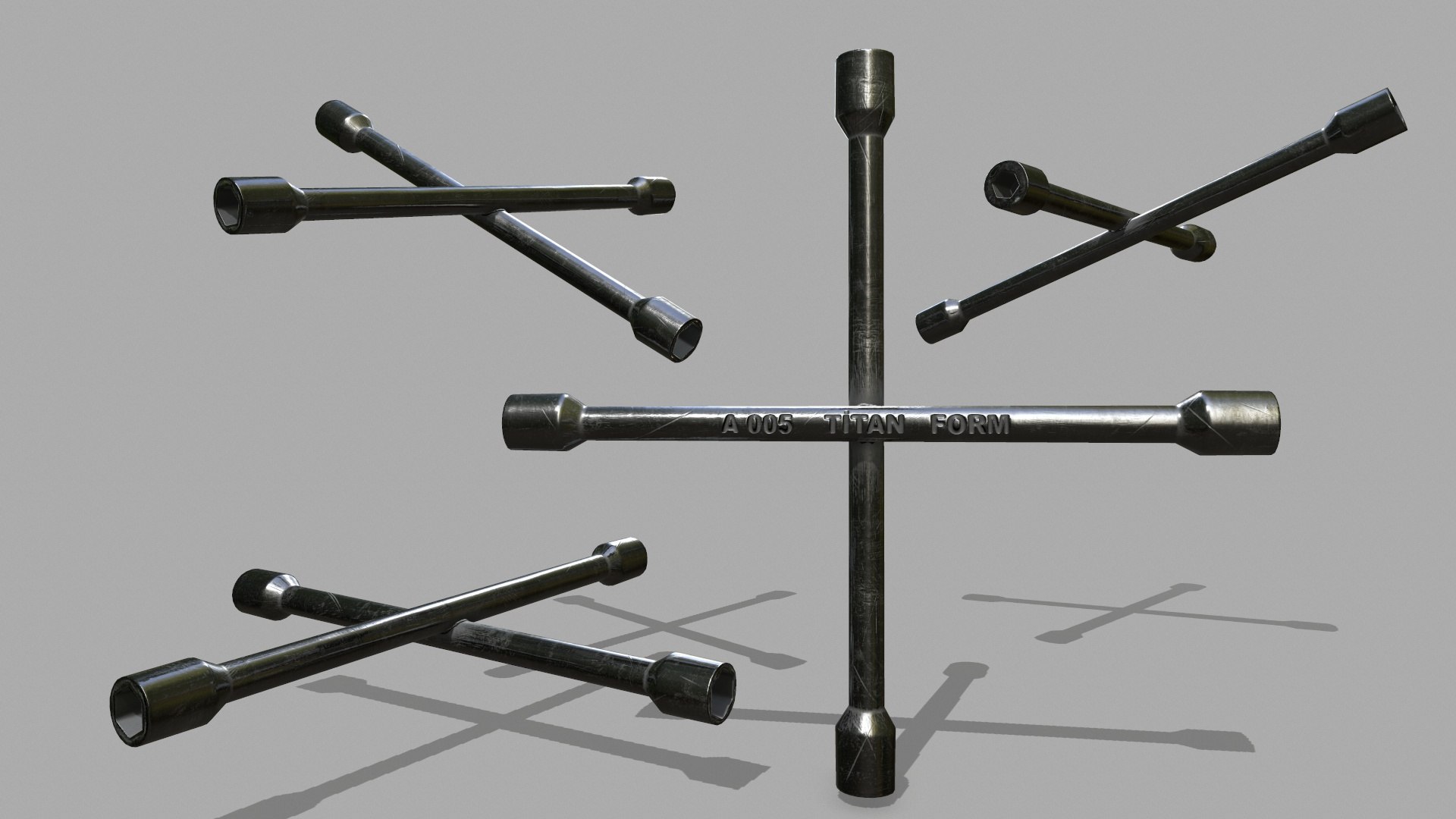 3D Lug Wrench - TurboSquid 1542950