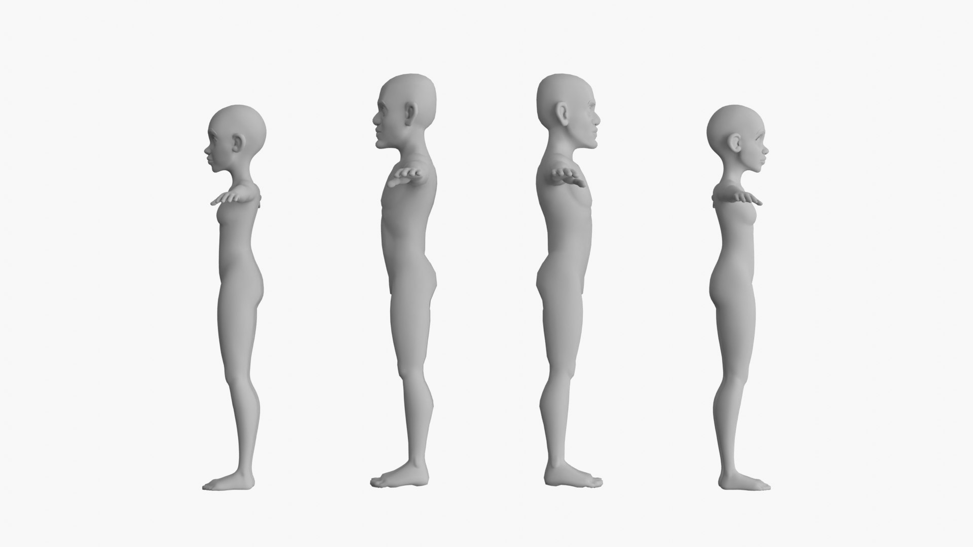 3D Stylized Character Base Mesh - Volume 1 - TurboSquid 2256918