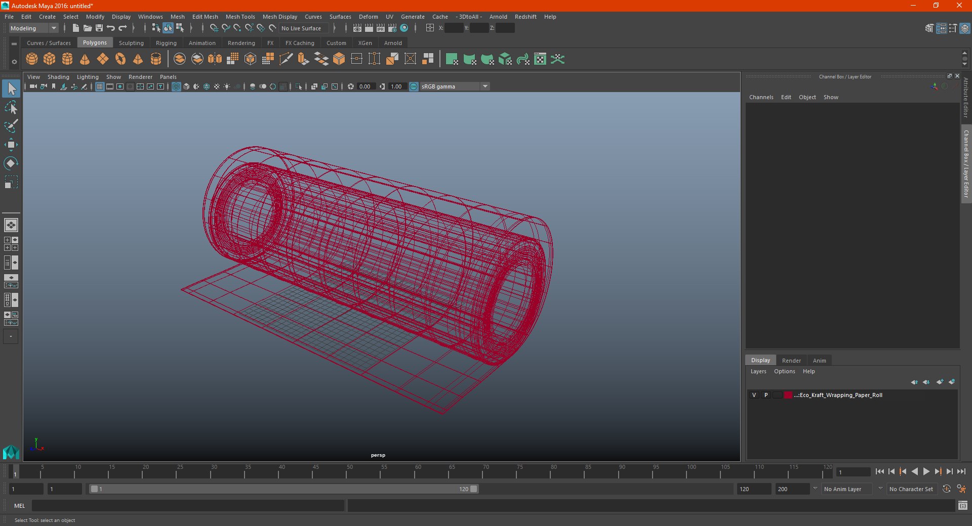 3D model Eco Kraft Wrapping Paper Roll - TurboSquid 1863159