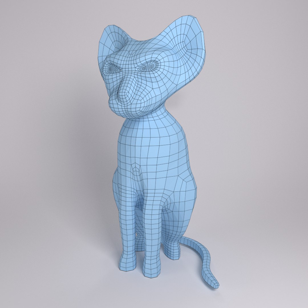 Cat Figure Blender 3ds Free
