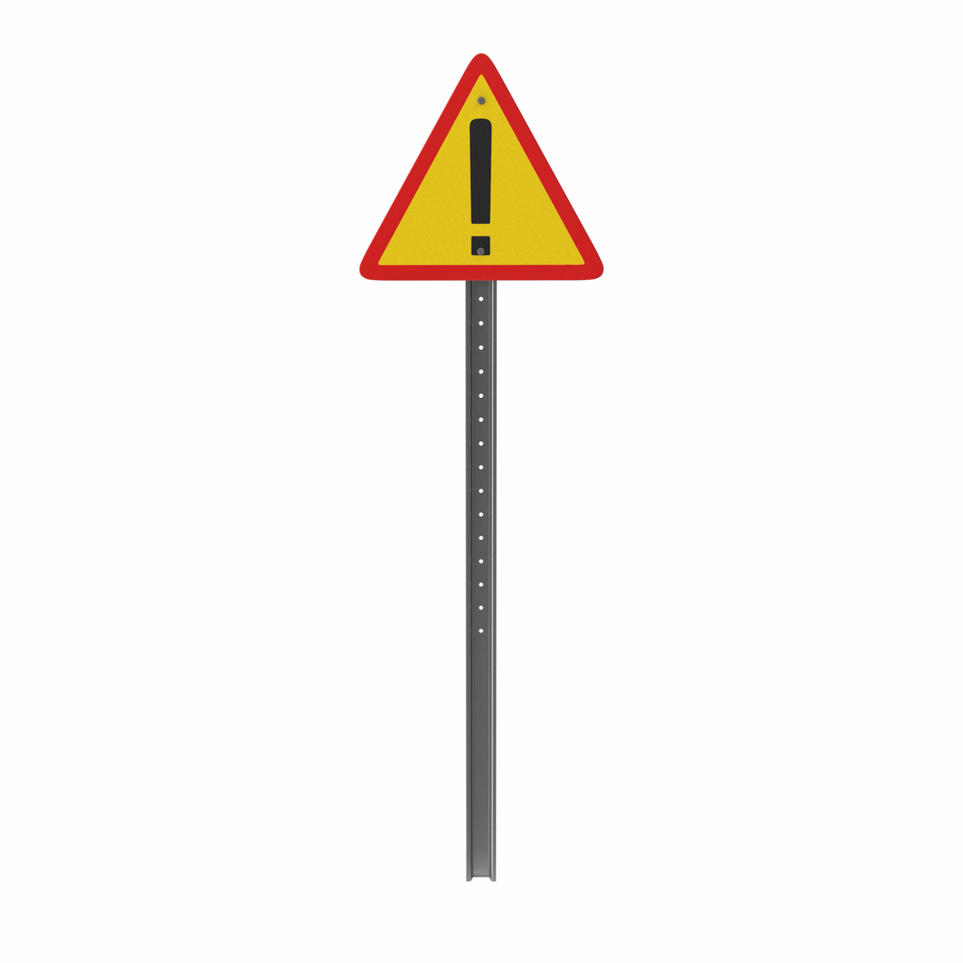 3D Danger Warning Road Sign Model - TurboSquid 2039632