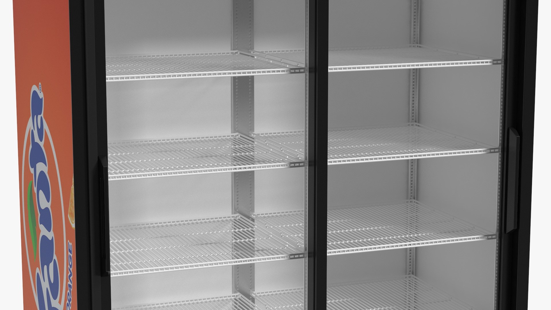 Double Sliding Door Upright Display Fridge 3D - TurboSquid 2145948