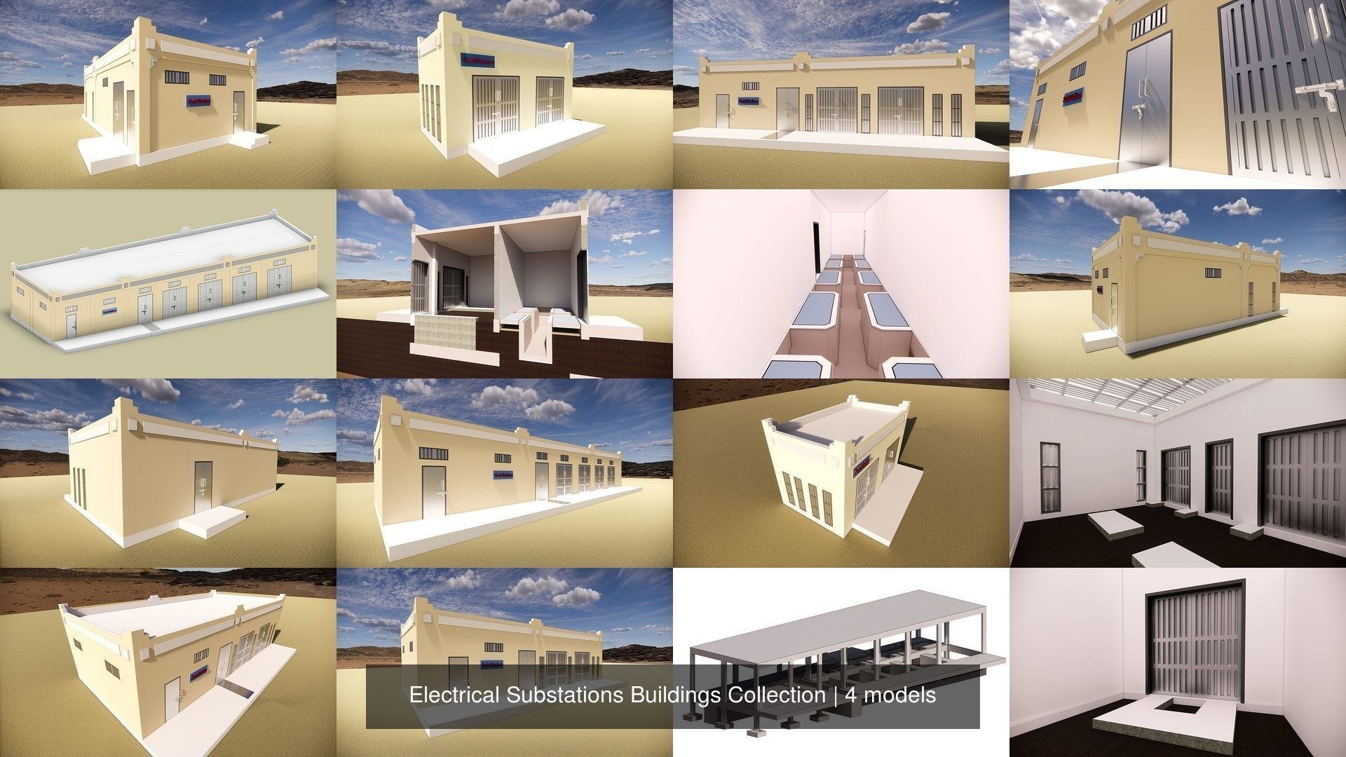 Electrical Substations Buildings Collection 3D - TurboSquid 2220280