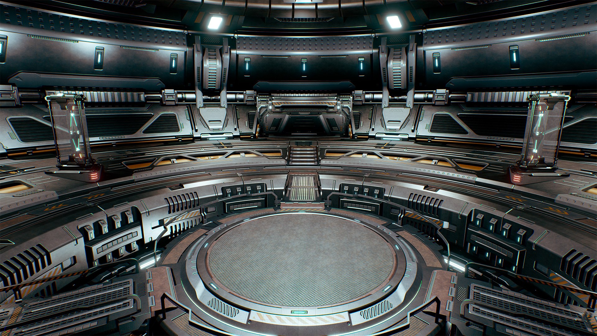 Sci-fi Hangar Scene 3D - TurboSquid 1951776