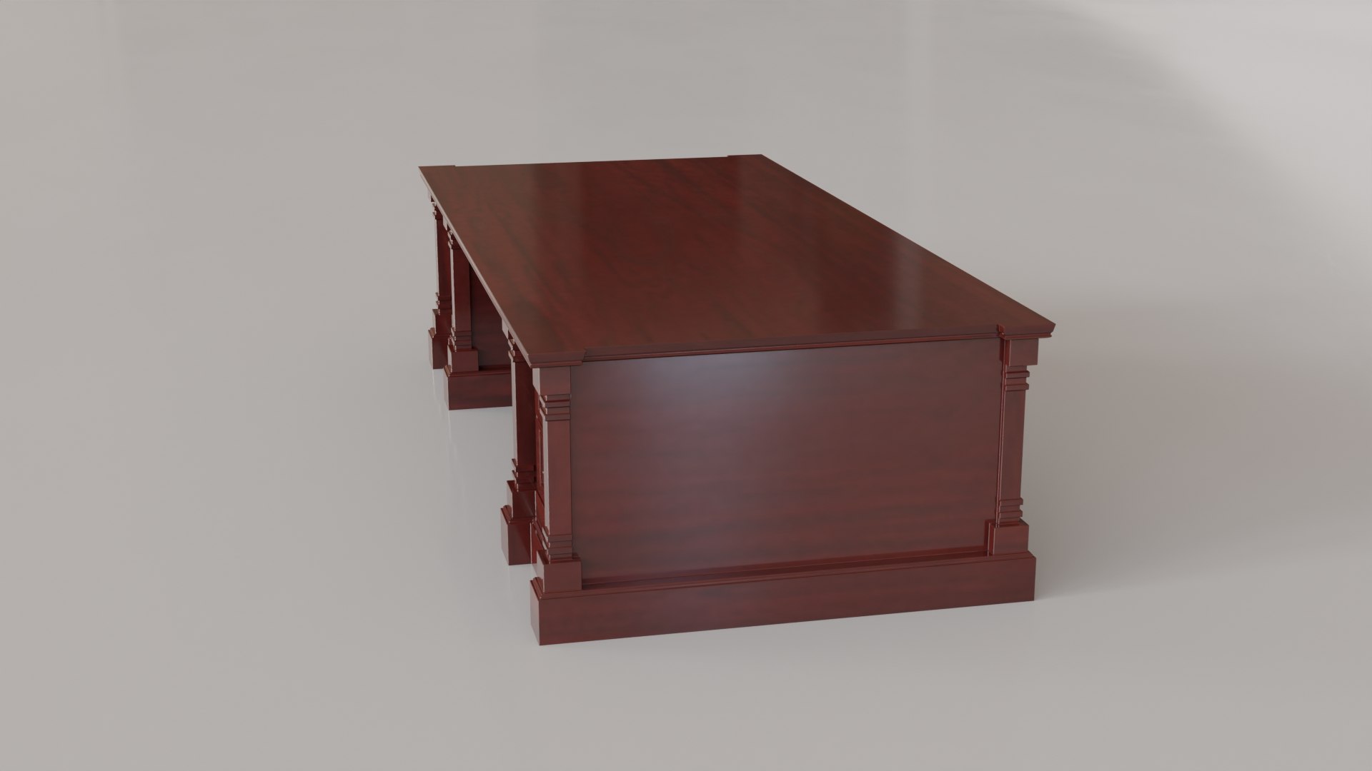 Wooden Desk 3D model - TurboSquid 2143825