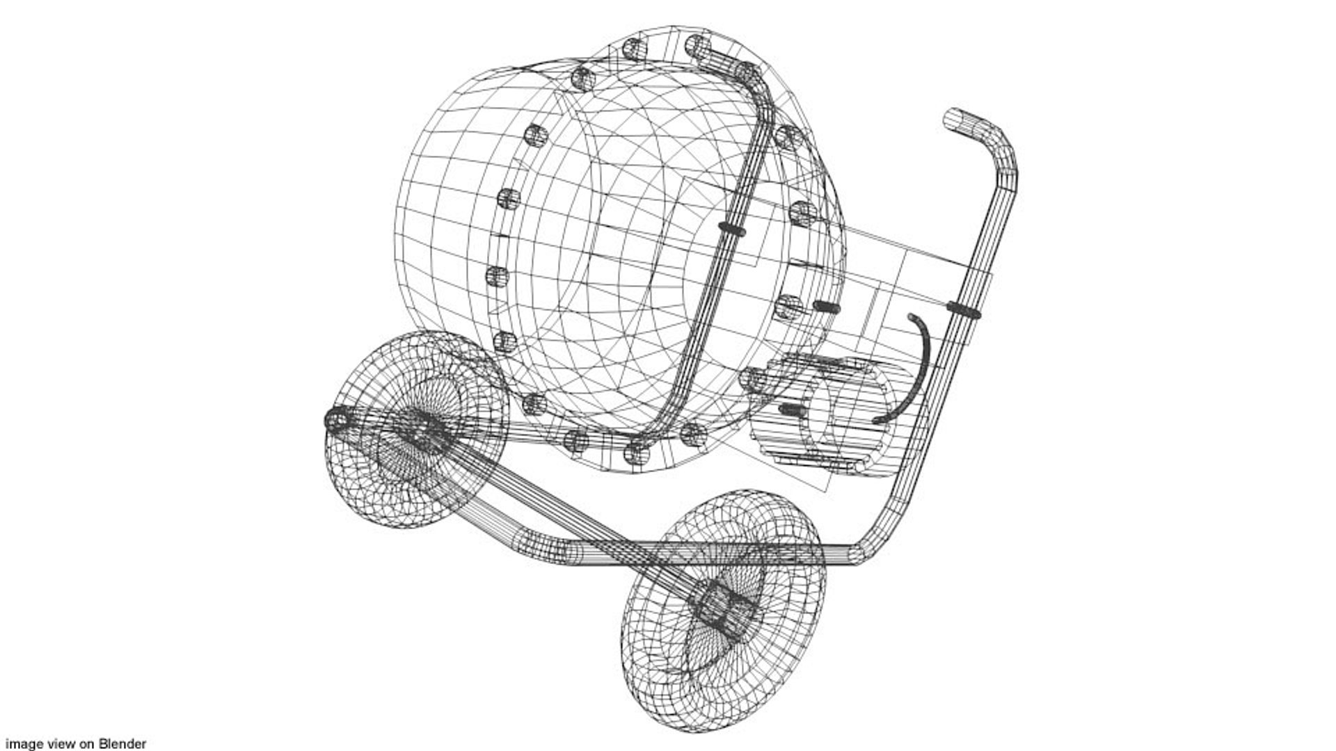 3d Concrete Machine Mixer
