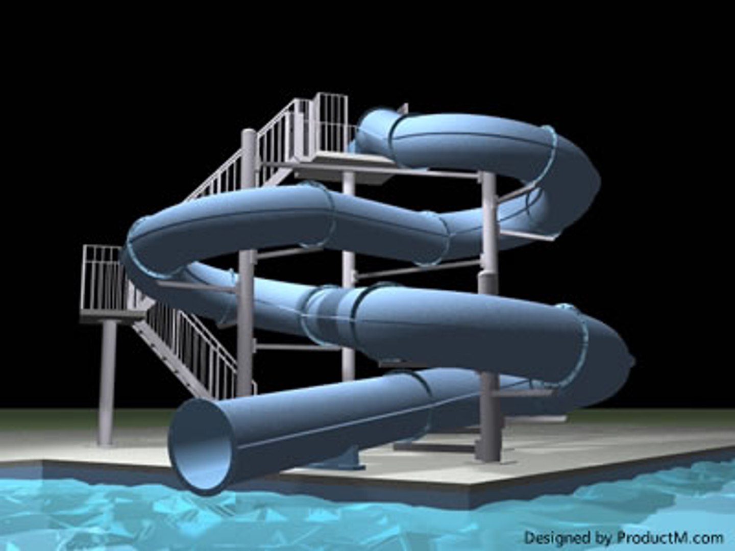 3d Pool Water Slide