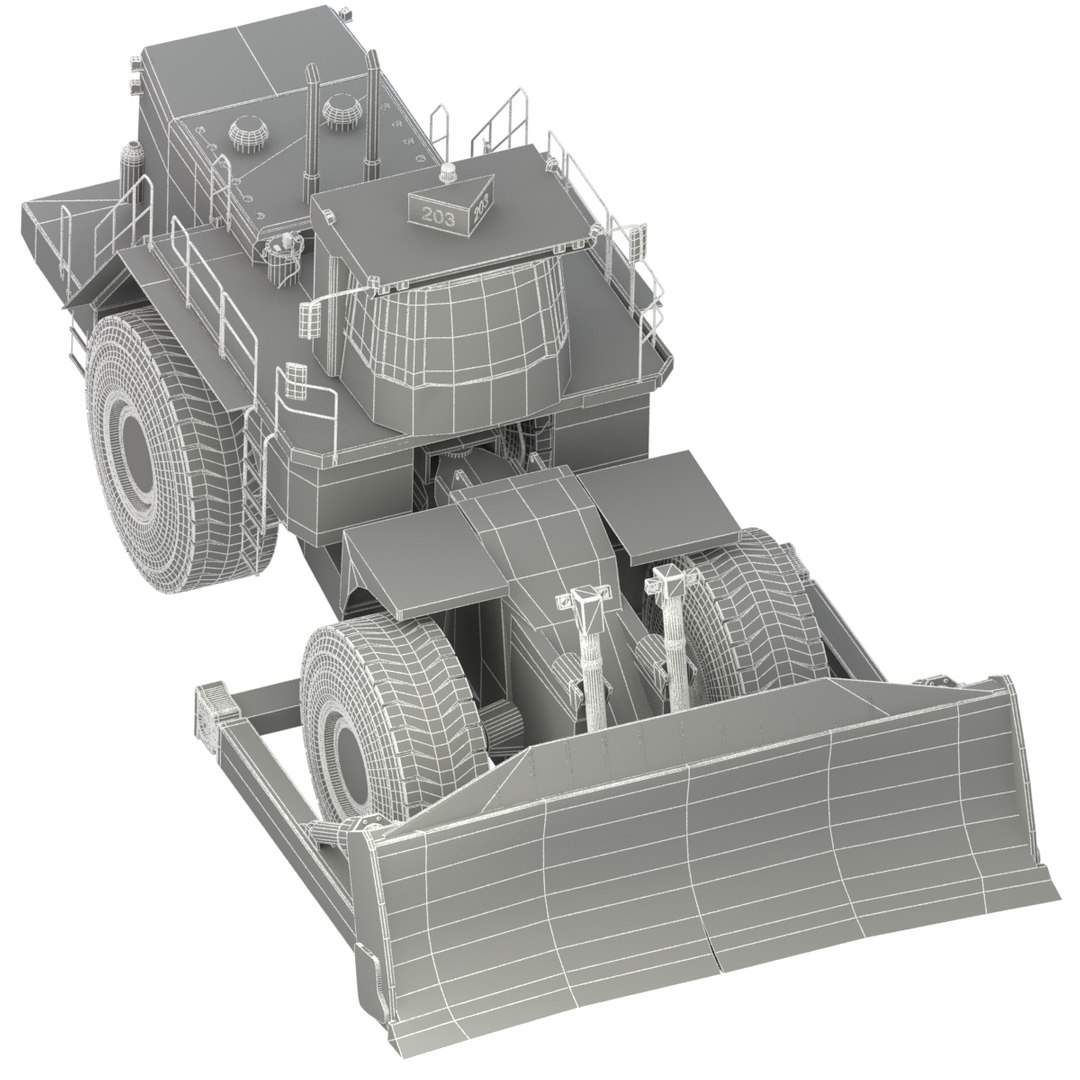 3ds rigged heavy industrial wheel