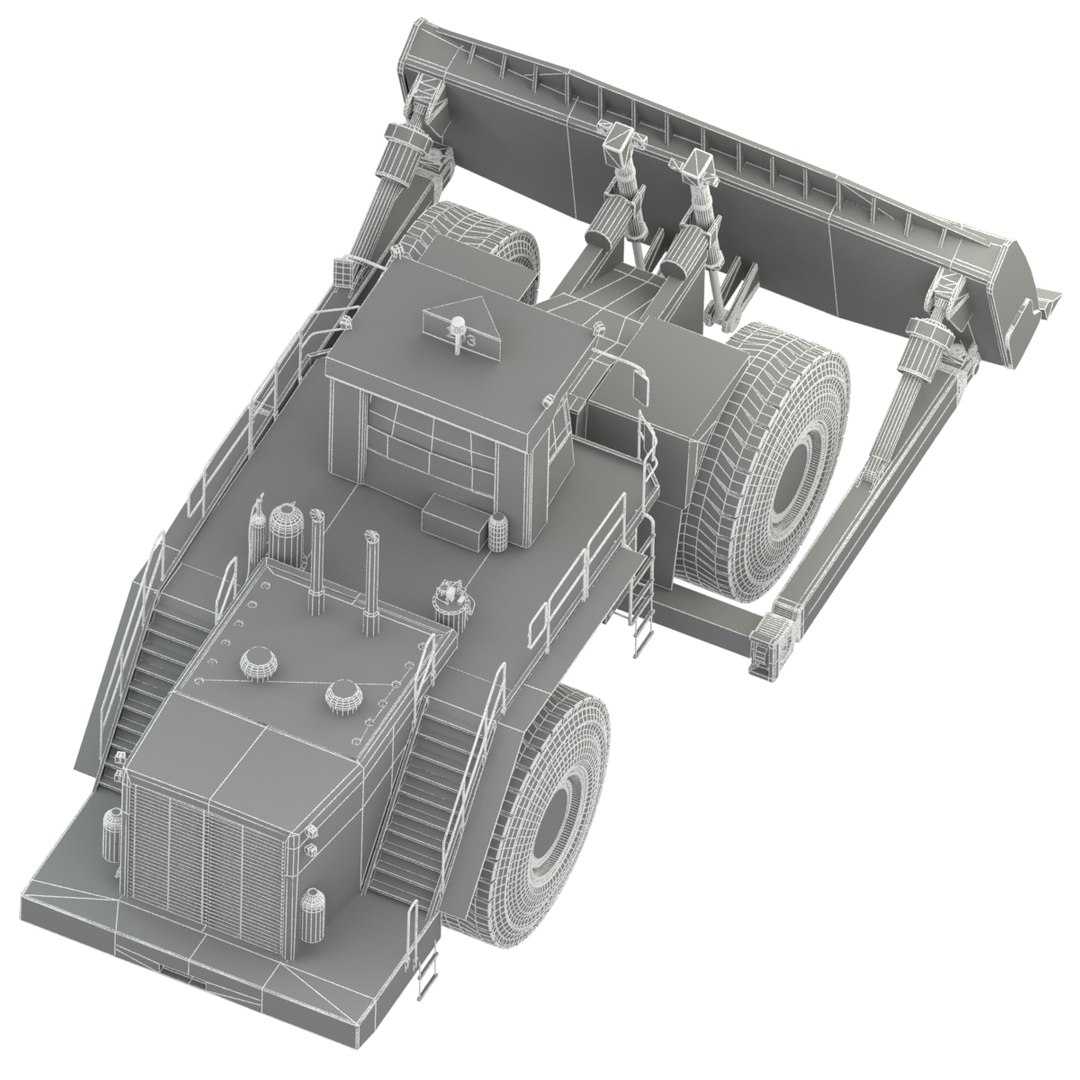 3ds rigged heavy industrial wheel