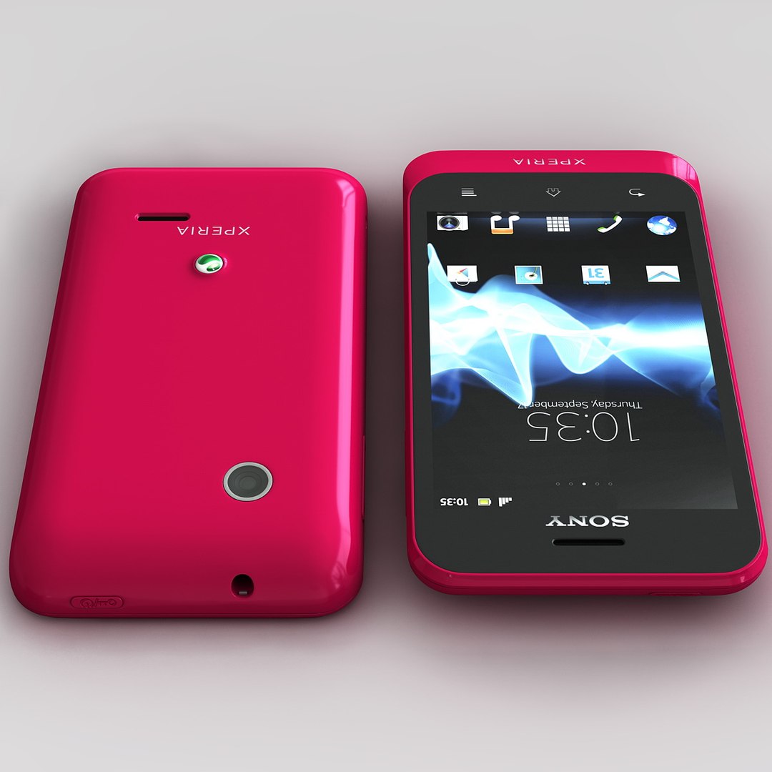Red Sony Xperia Tipo 3d 3ds