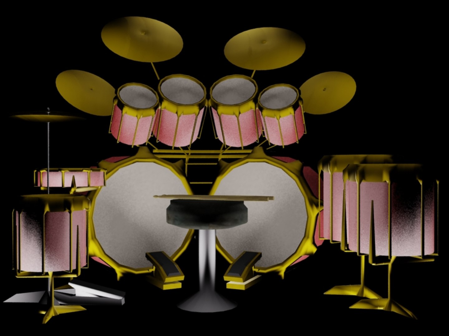 obj drum set