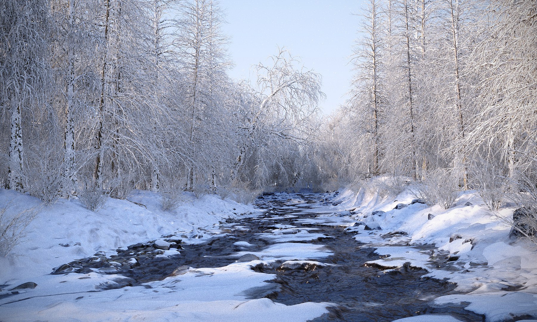 Mysterious Winter River 3D Model - TurboSquid 1351833