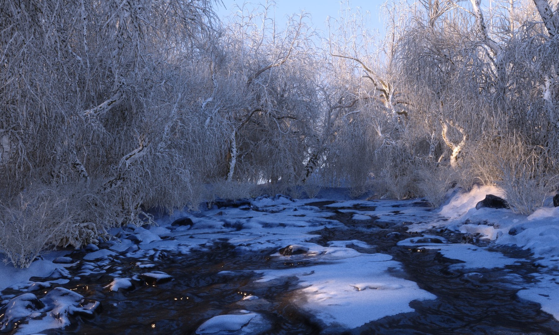 Mysterious Winter River 3D Model - TurboSquid 1351833