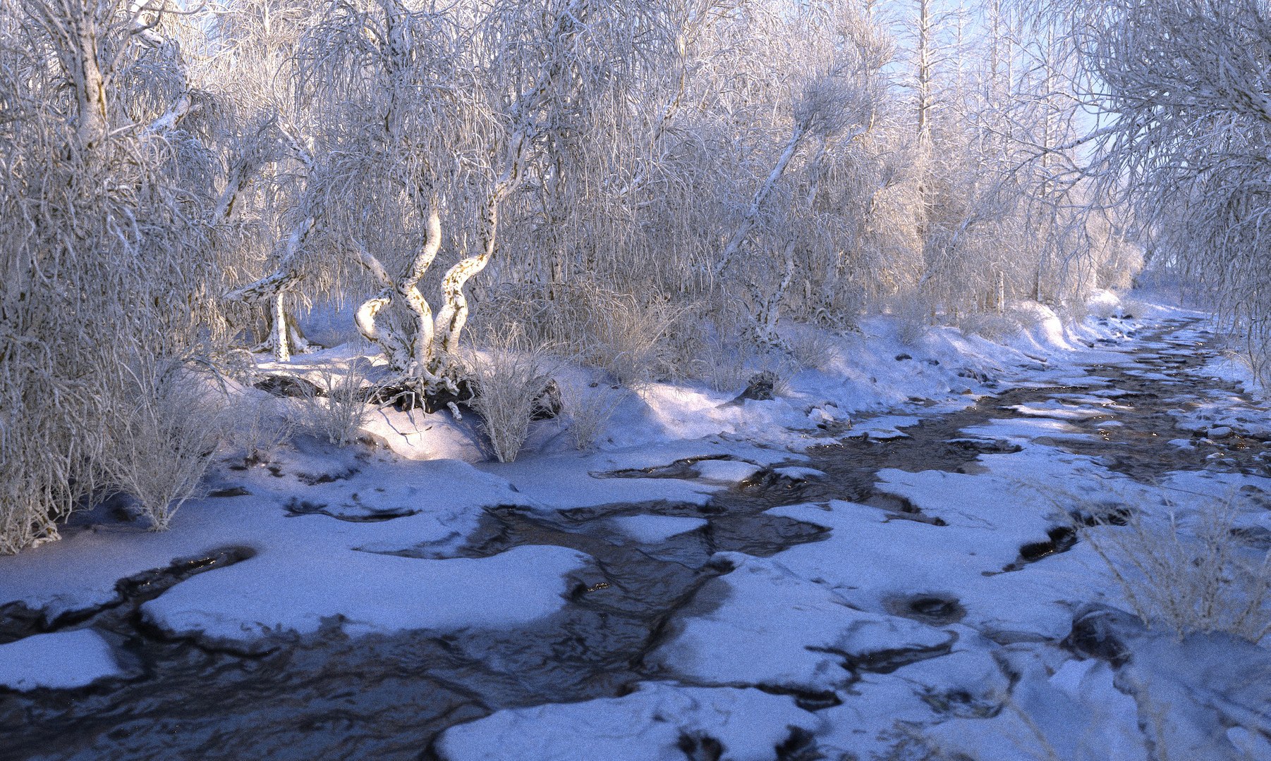 Mysterious Winter River 3D Model - TurboSquid 1351833