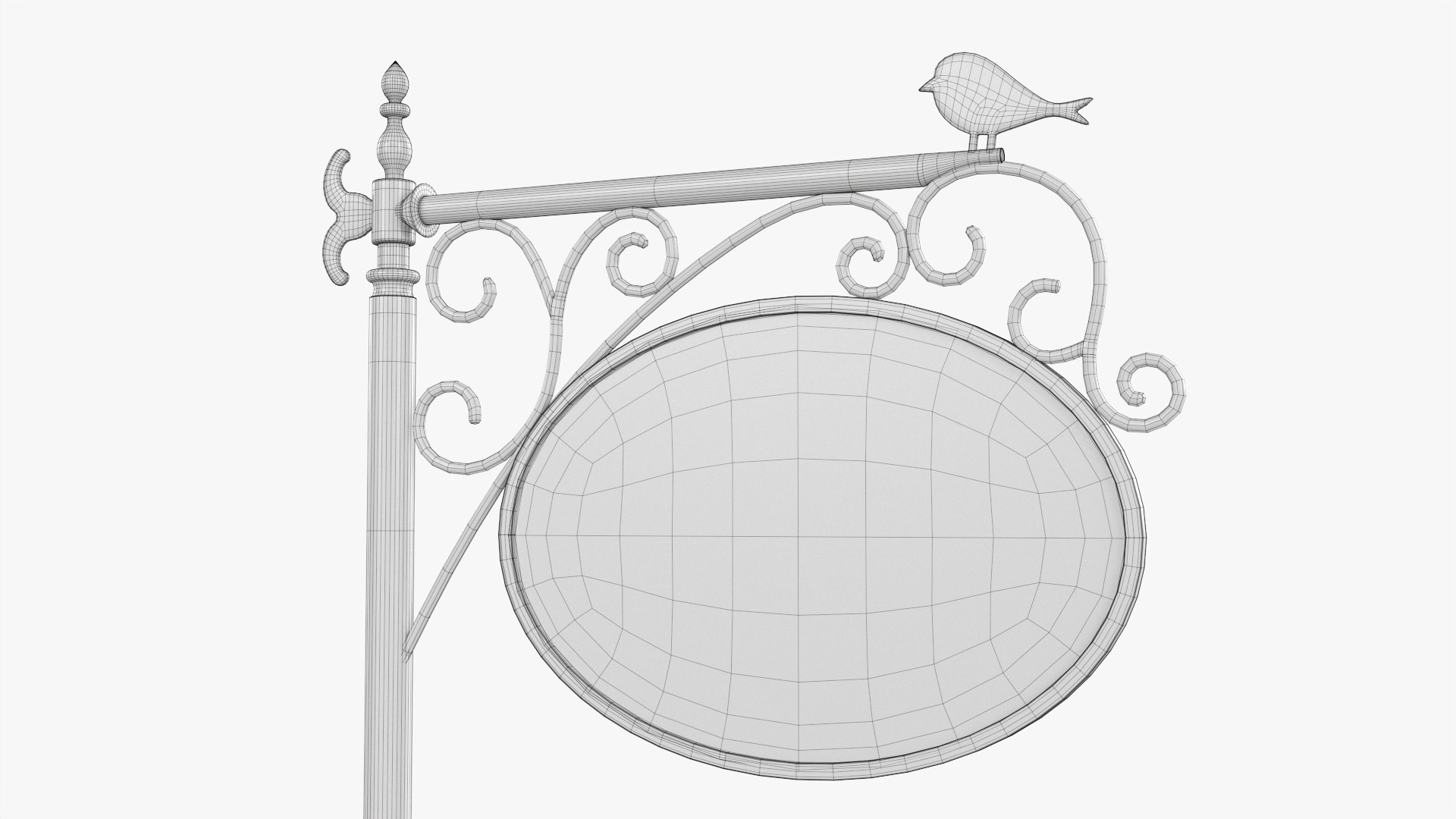 3D Forged Column With Hanging Board 02 - TurboSquid 1801206