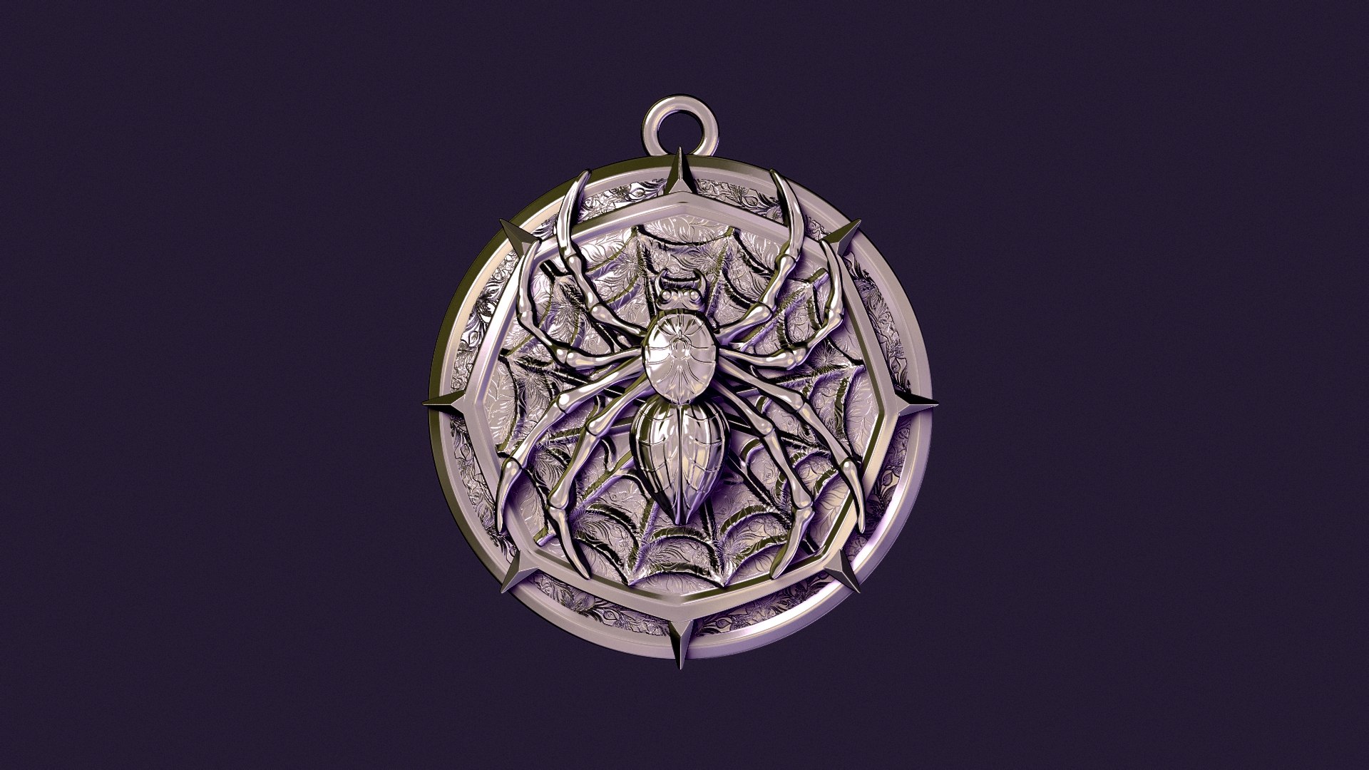 SPIDER MEDALLION 3D - TurboSquid 2030786