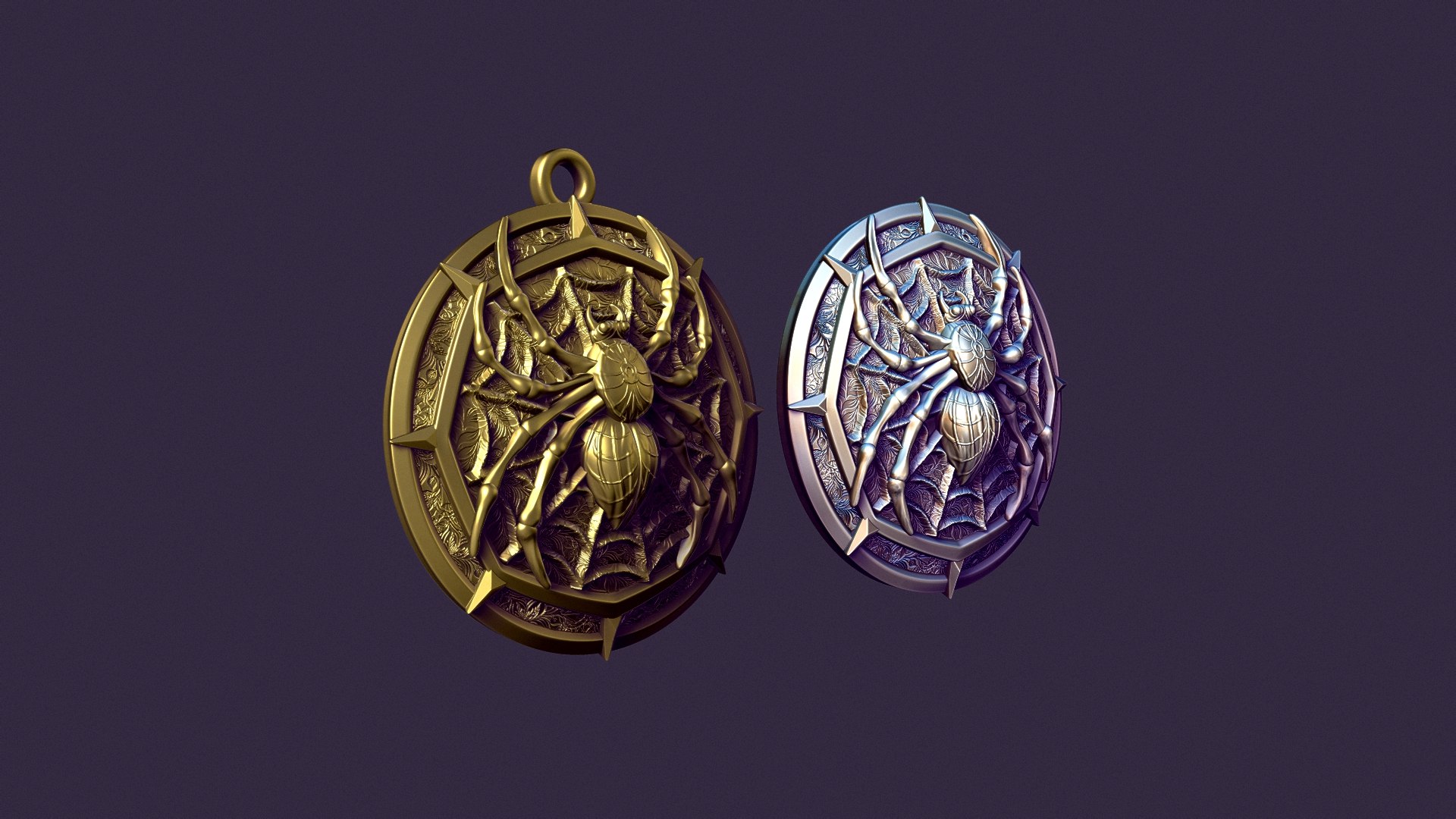 SPIDER MEDALLION 3D - TurboSquid 2030786
