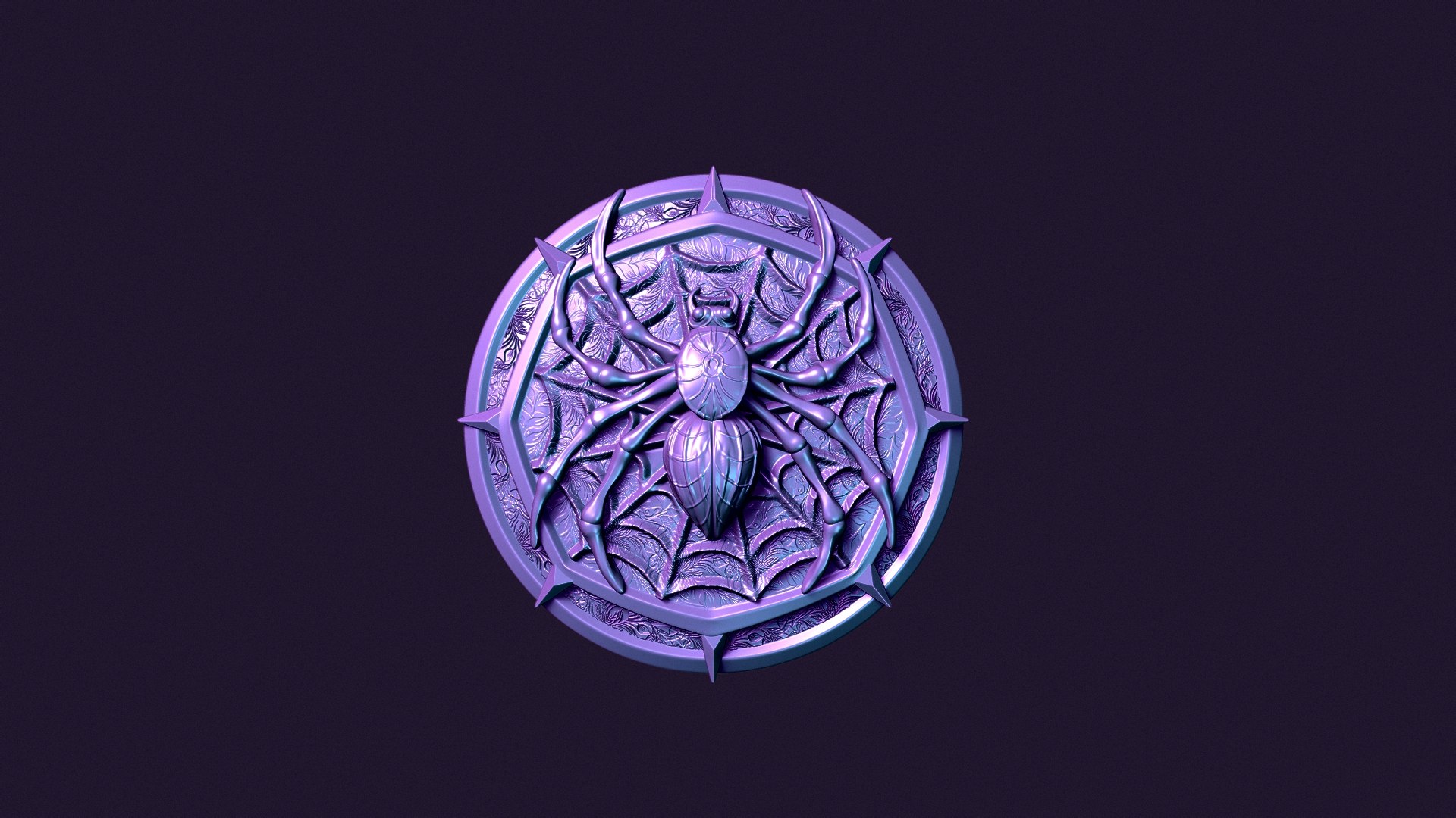 SPIDER MEDALLION 3D - TurboSquid 2030786