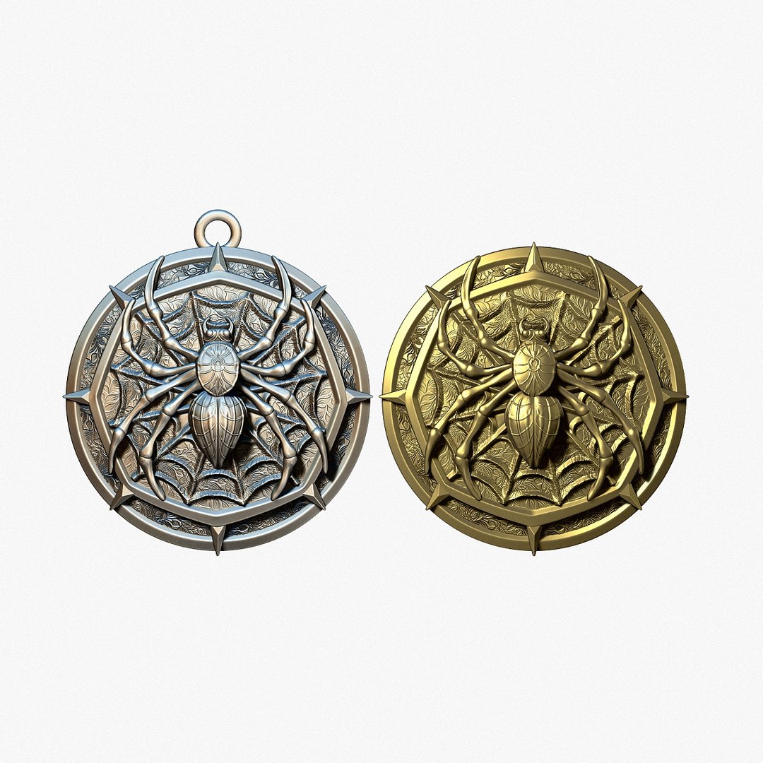 SPIDER MEDALLION 3D - TurboSquid 2030786