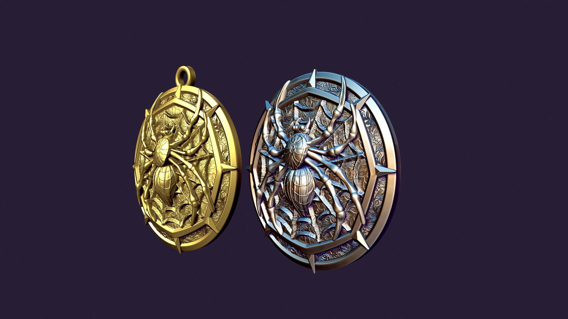 SPIDER MEDALLION 3D - TurboSquid 2030786