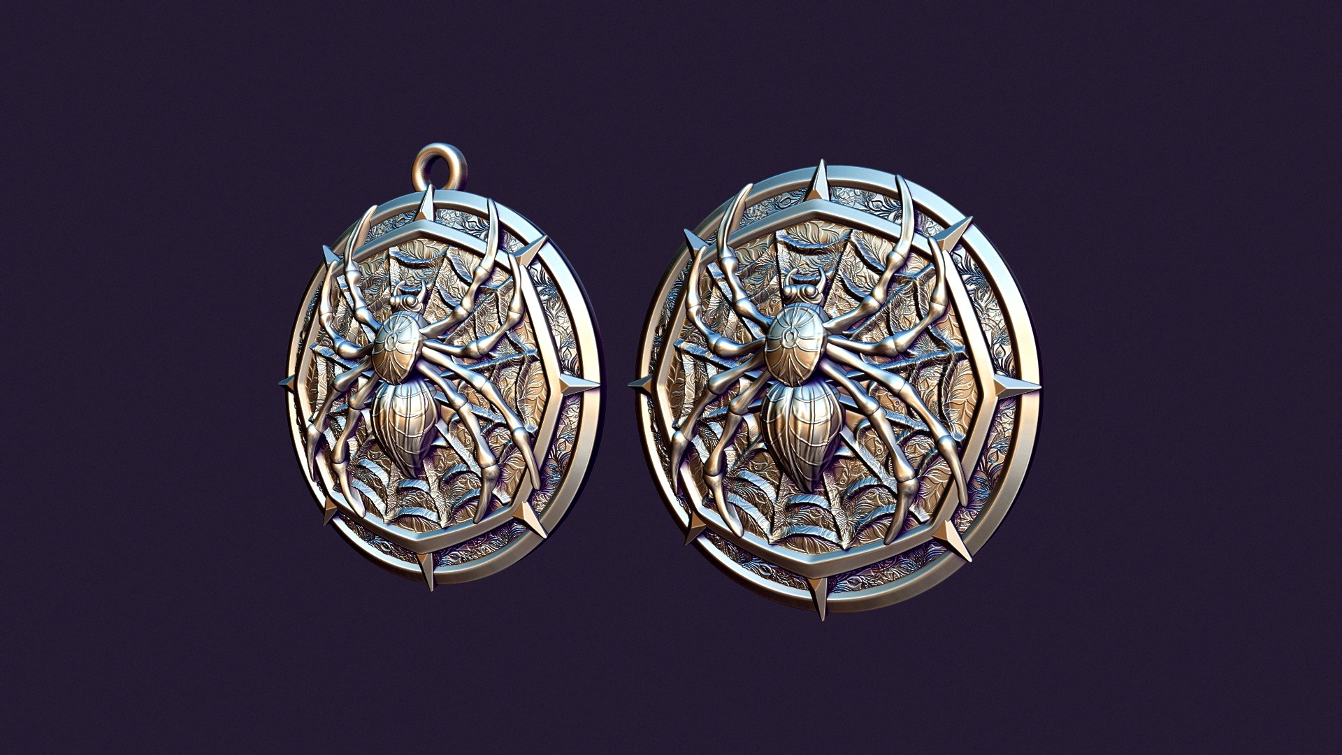 SPIDER MEDALLION 3D - TurboSquid 2030786