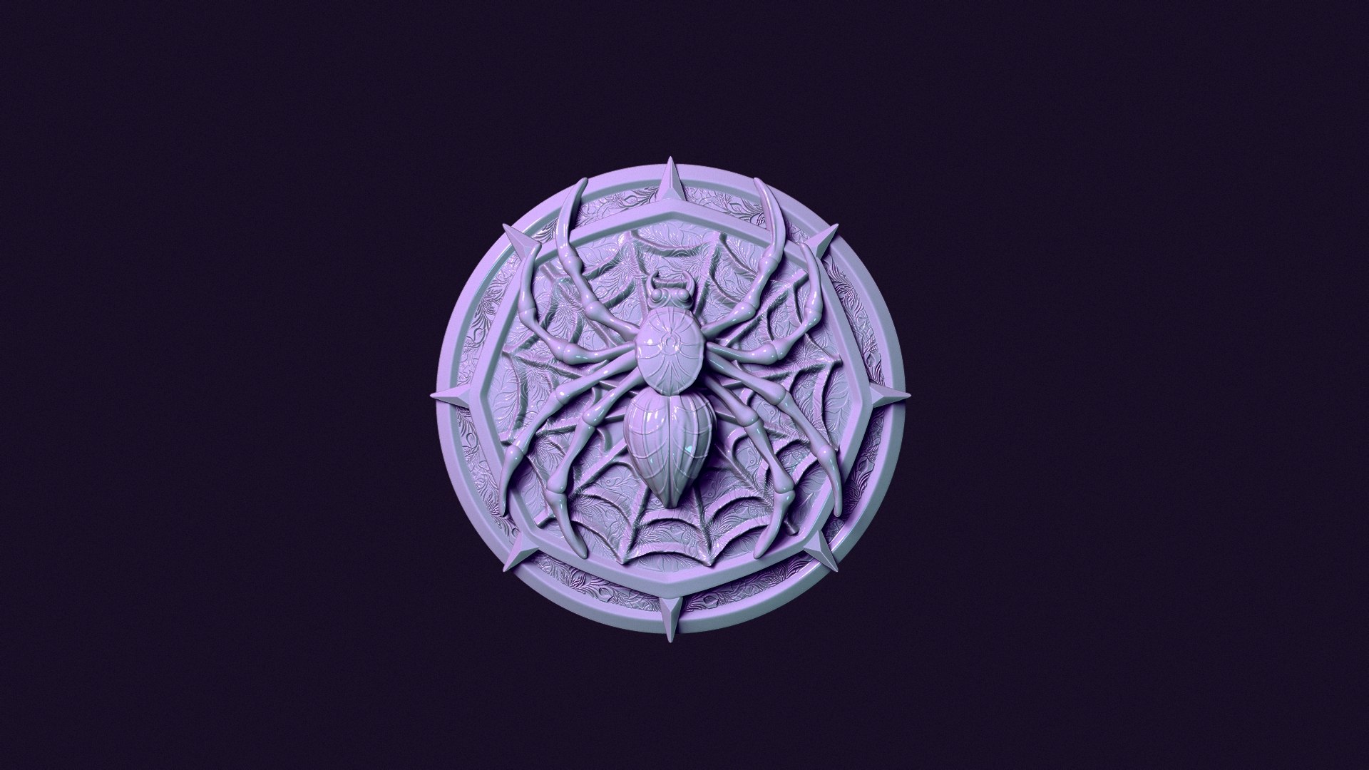 SPIDER MEDALLION 3D - TurboSquid 2030786