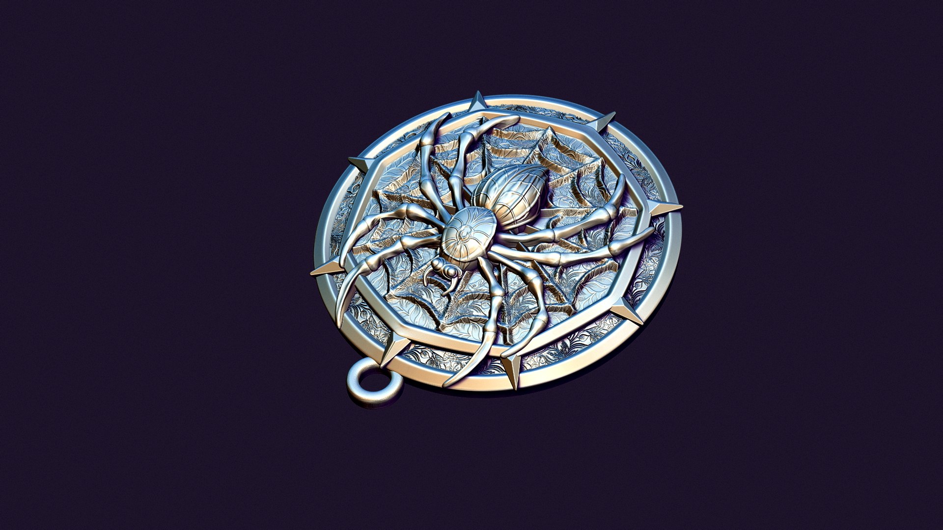 SPIDER MEDALLION 3D - TurboSquid 2030786