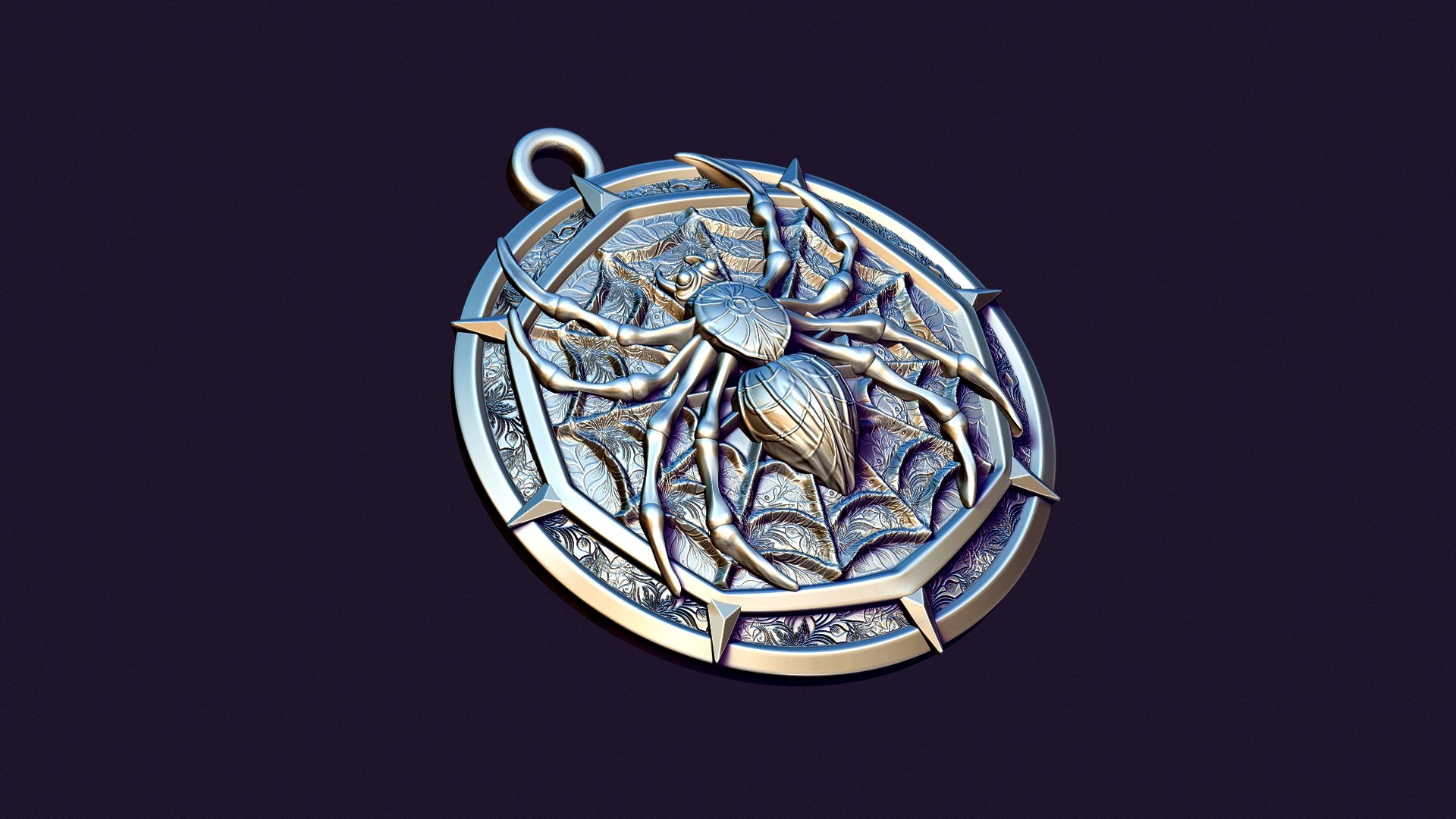 SPIDER MEDALLION 3D - TurboSquid 2030786