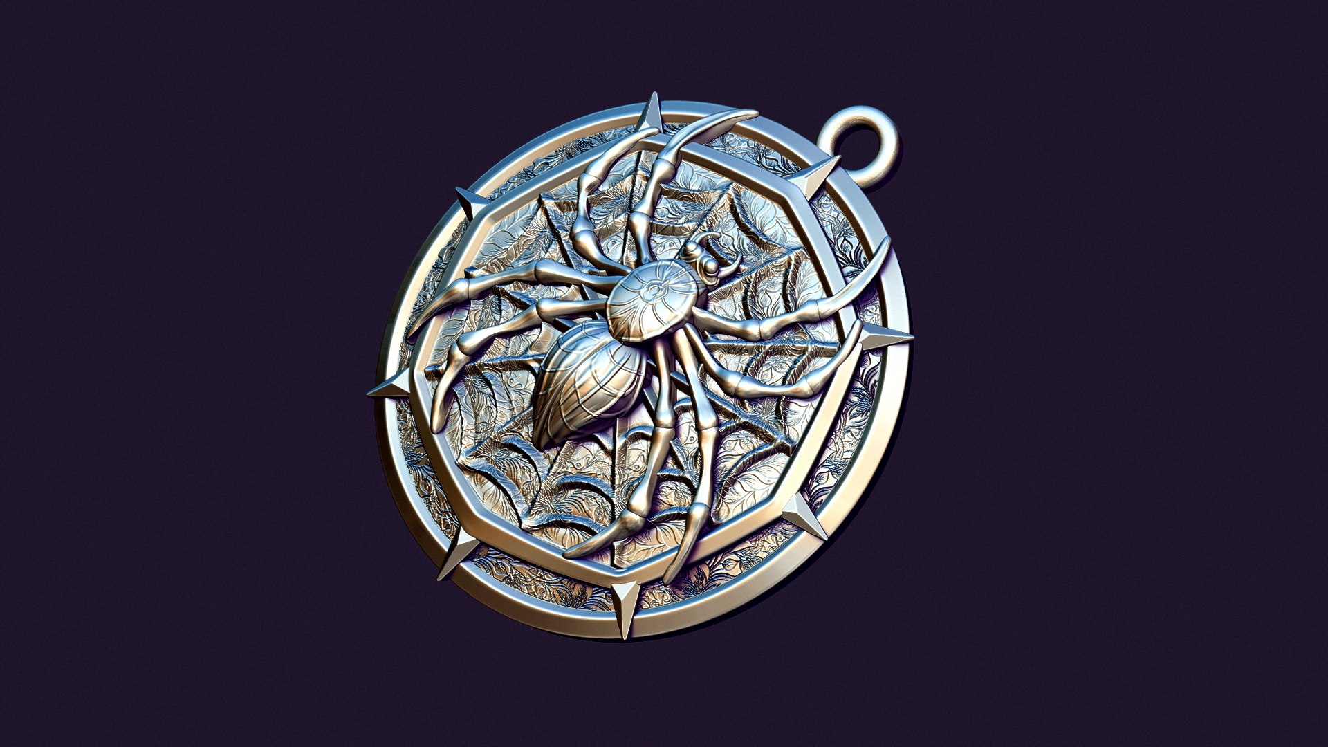 SPIDER MEDALLION 3D - TurboSquid 2030786