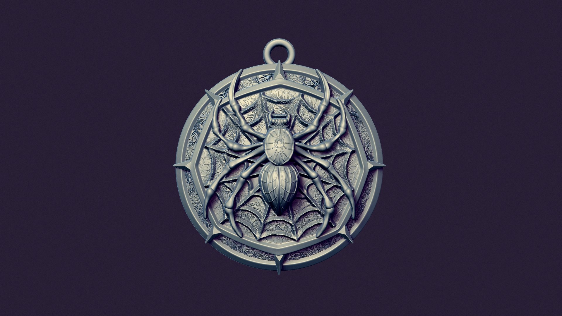 SPIDER MEDALLION 3D - TurboSquid 2030786