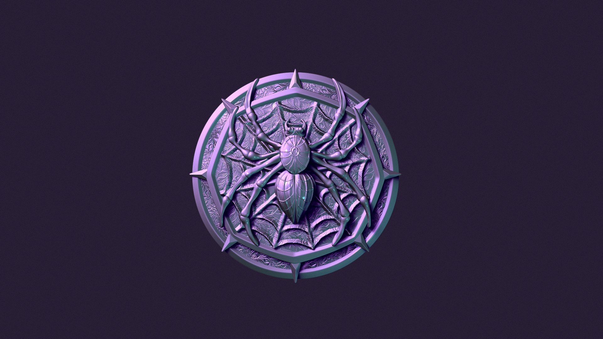 SPIDER MEDALLION 3D - TurboSquid 2030786
