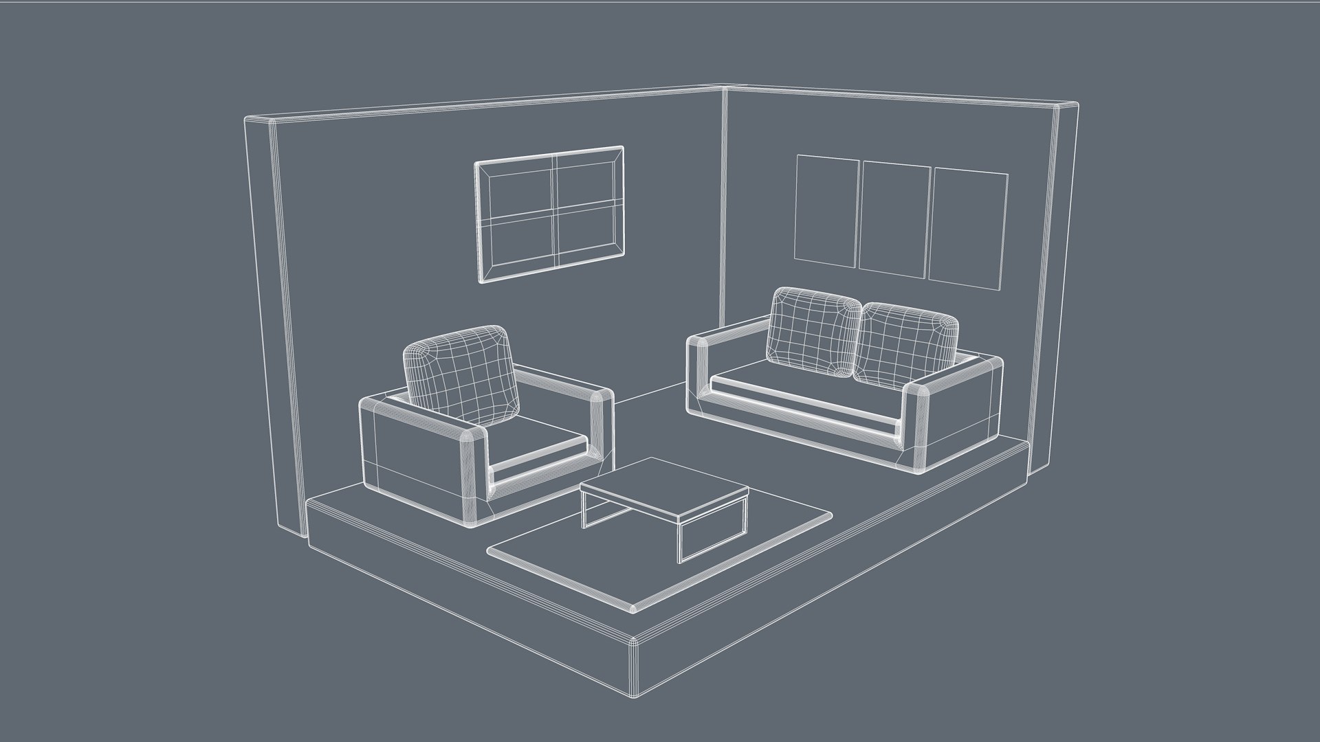 Cartoon Room Interior 3D Model - TurboSquid 2247126