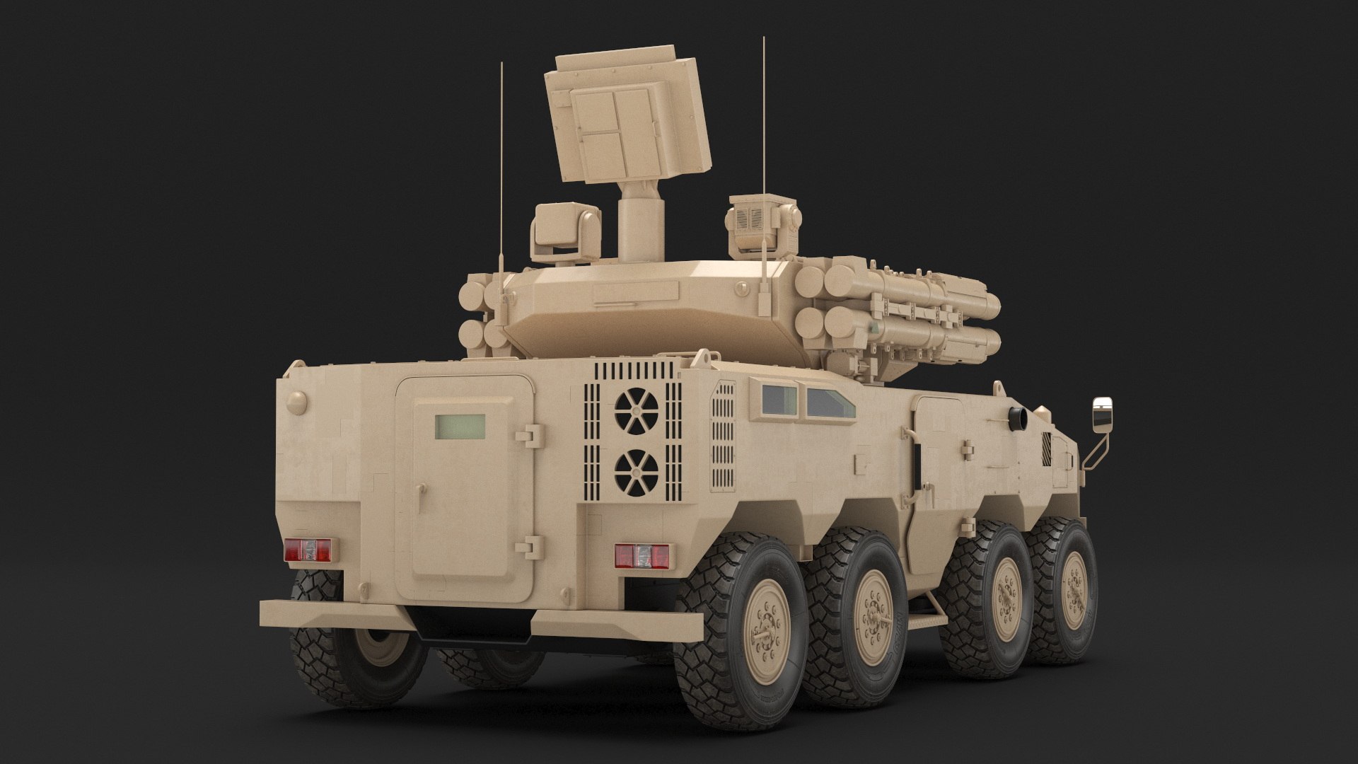 Type 625E Weapon Control System Sand Colored Rigged 3D Model ...
