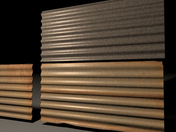 free corrugated iron 3d model