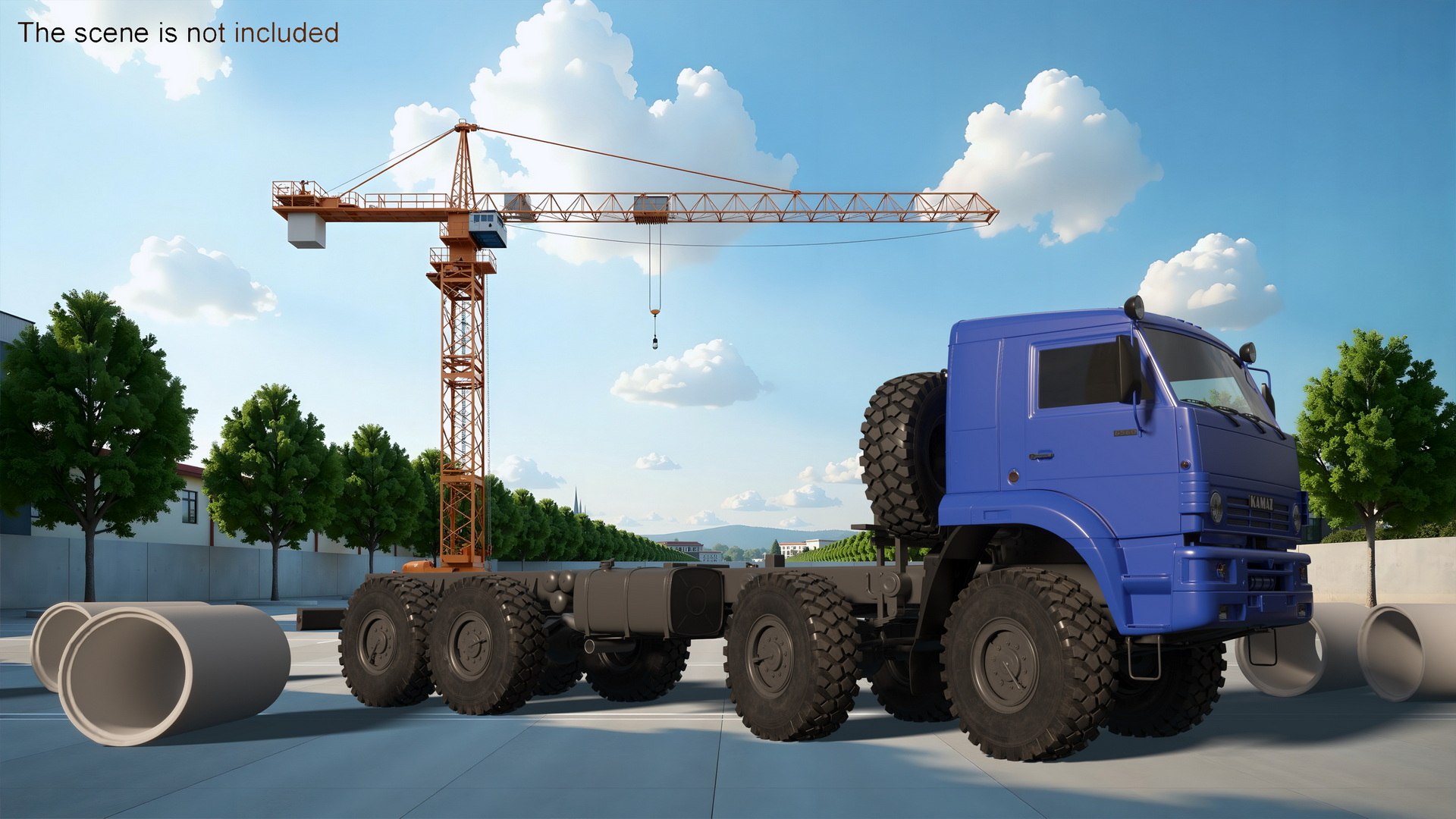 Kamaz 6560 Truck Blue Rigged For Cinema 4D Model - TurboSquid 2409875