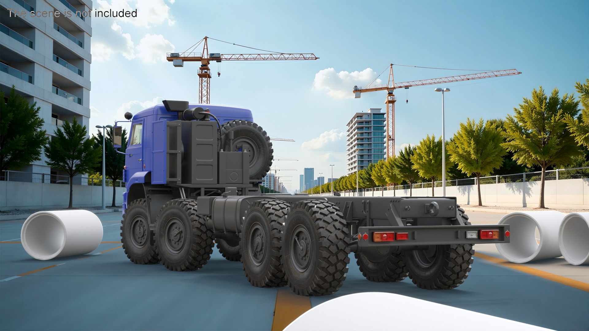 Kamaz 6560 Truck Blue Rigged For Cinema 4D Model - TurboSquid 2409875