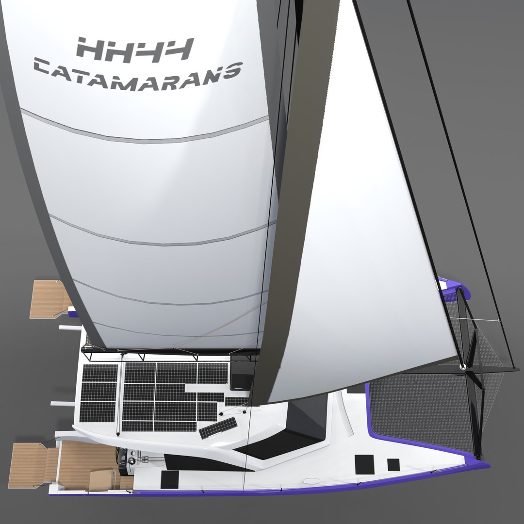 HH44 Catamaran Purple 3D Model 3D Model - TurboSquid 2007044