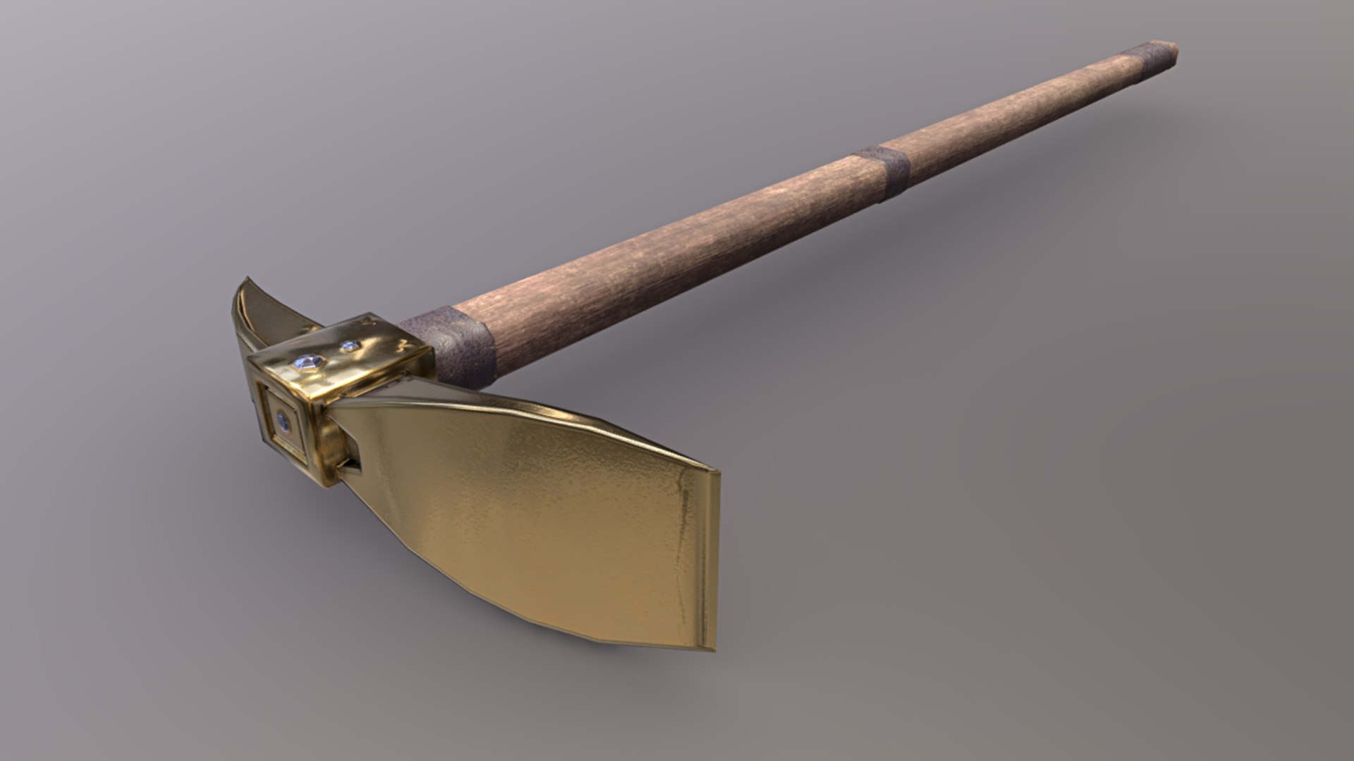 Hoe - Gold 3D model - TurboSquid 2163861