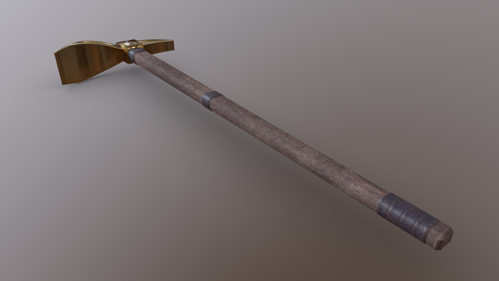 Hoe - Gold 3D model - TurboSquid 2163861