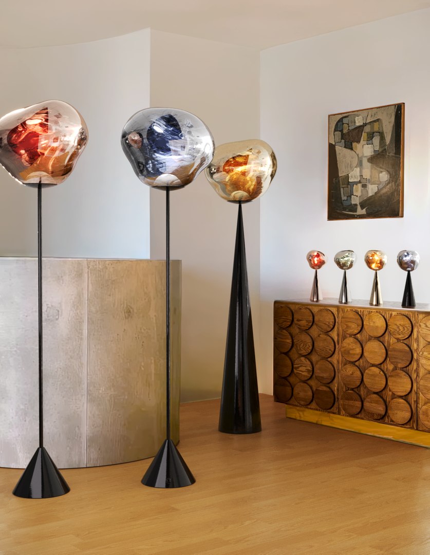 3D Set Of 4 TOM DIXON MELT - Portable - Cone Fat Table - Cone Floor ...