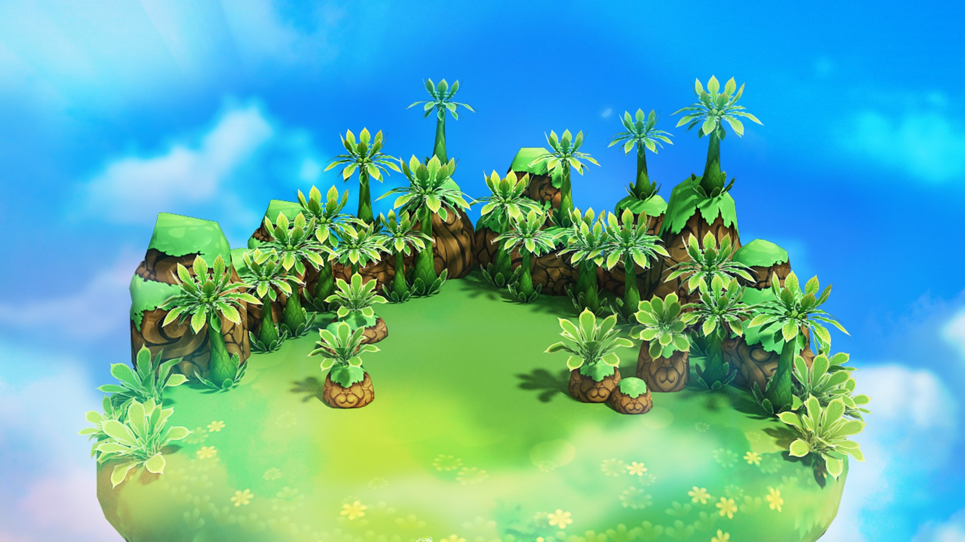 3d Model Fantasy Environment Sky Forest