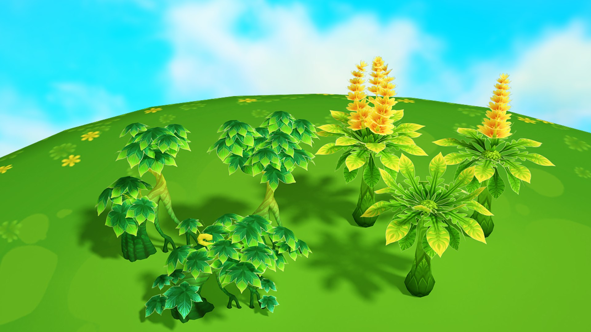 3d Model Fantasy Environment Sky Forest