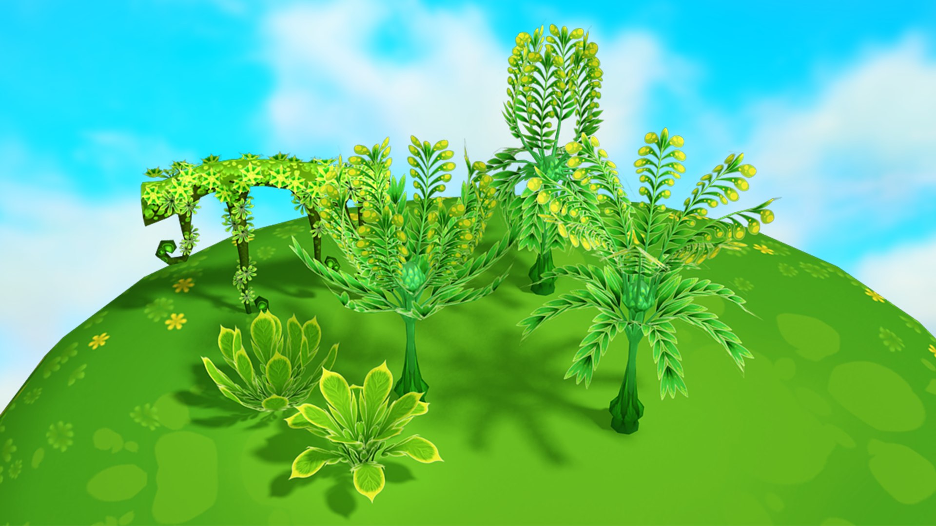 3d Model Fantasy Environment Sky Forest