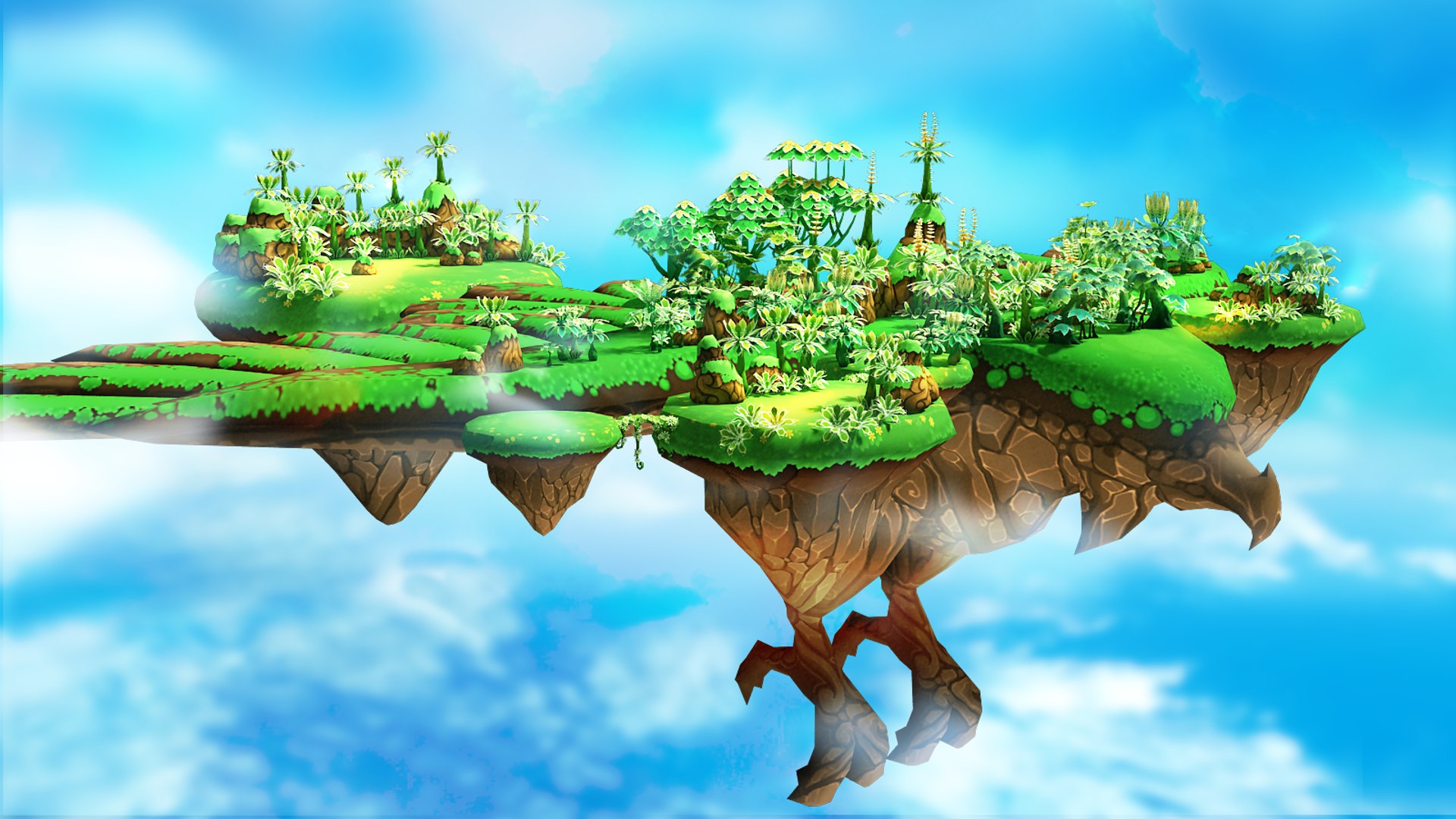 3d Model Fantasy Environment Sky Forest