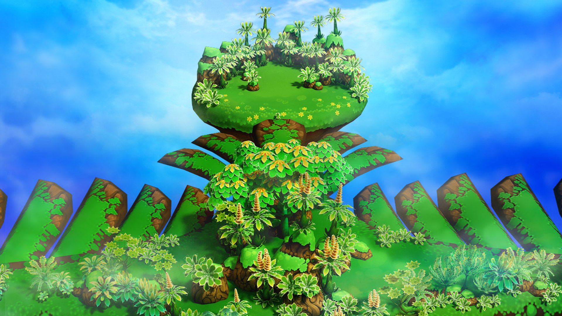 3d Model Fantasy Environment Sky Forest