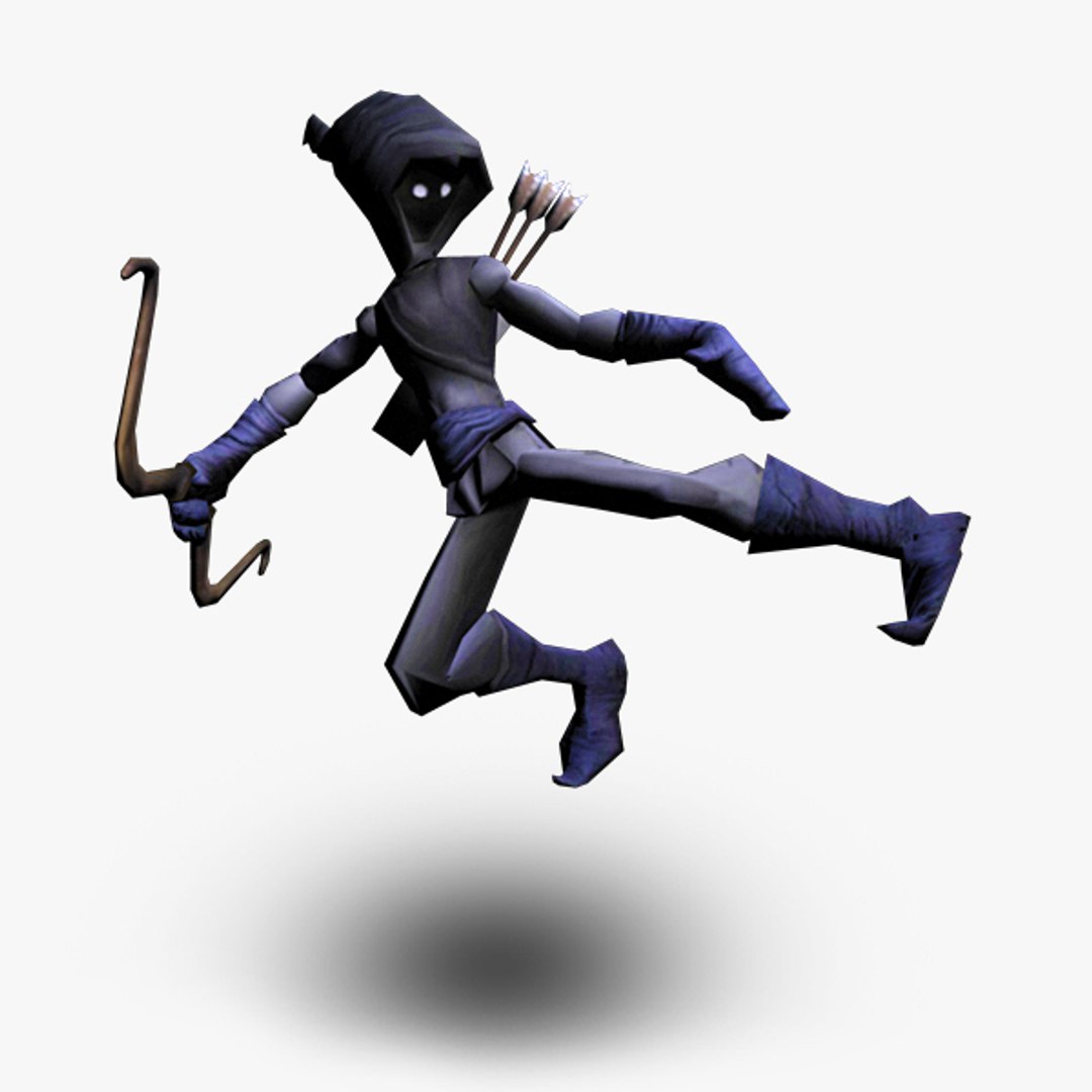 archer ninja bow 3d model