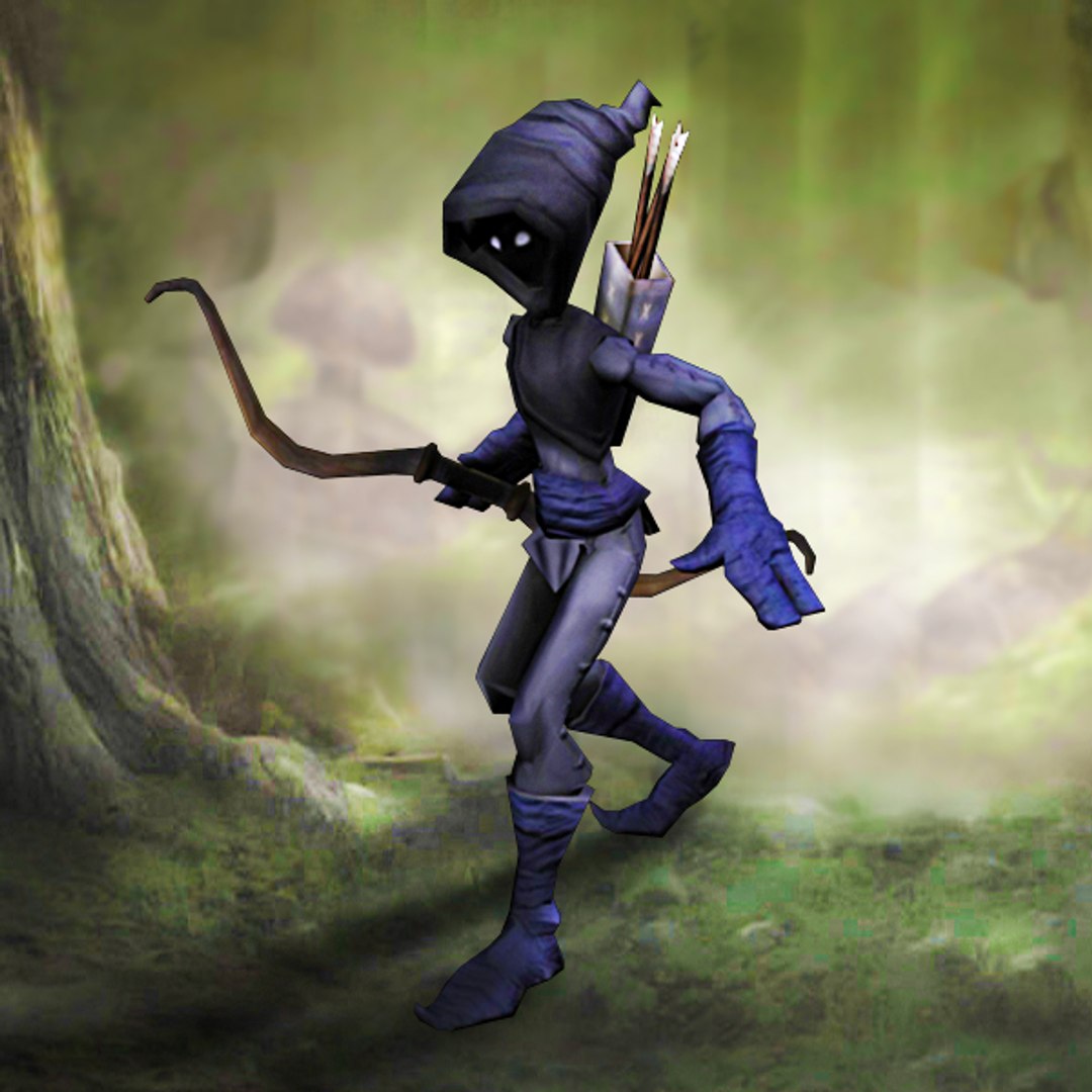 archer ninja bow 3d model