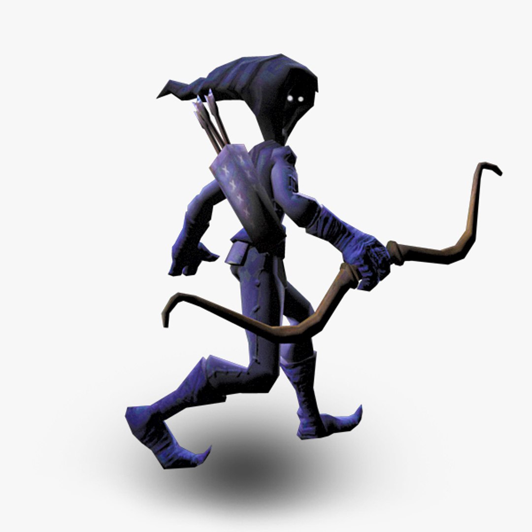 archer ninja bow 3d model