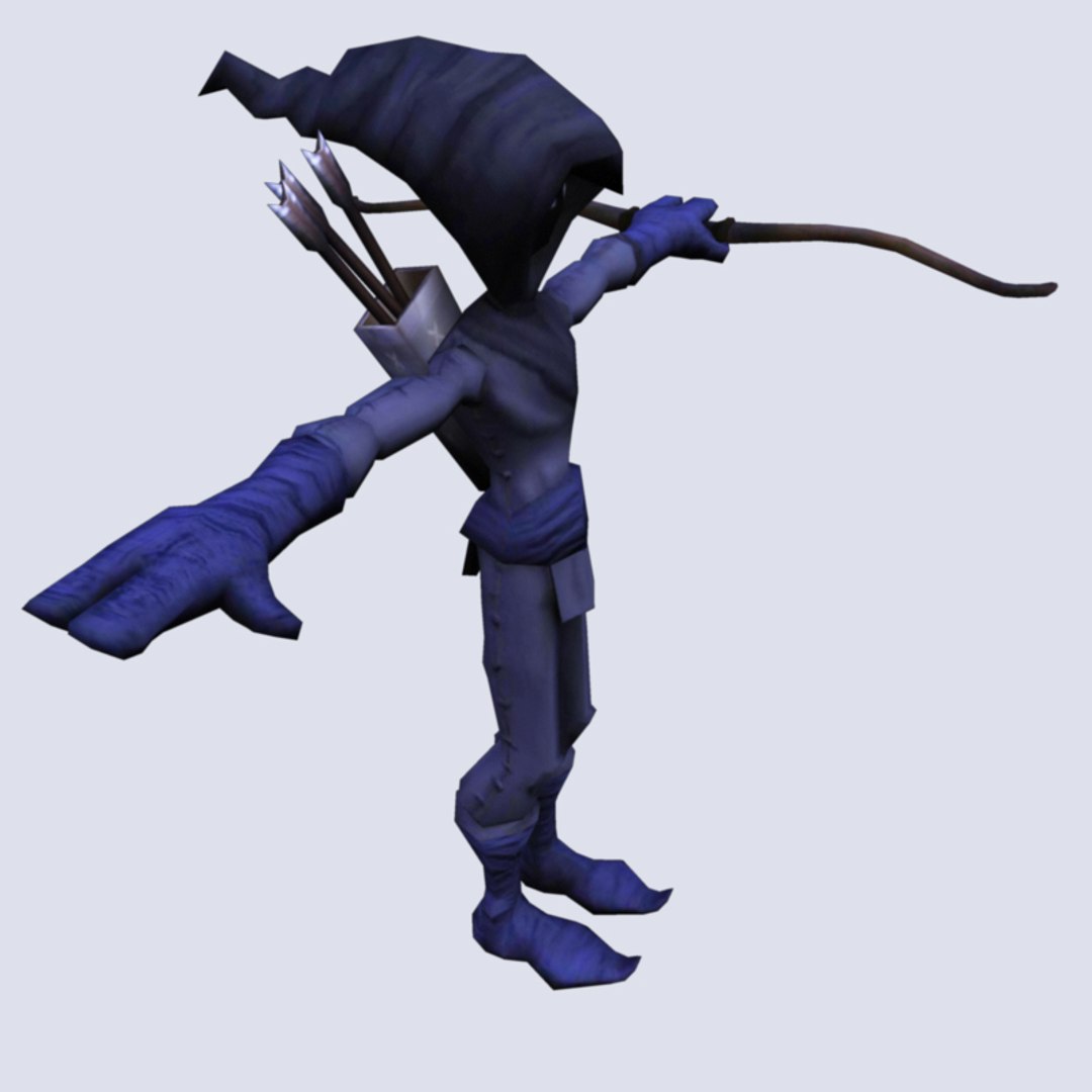archer ninja bow 3d model